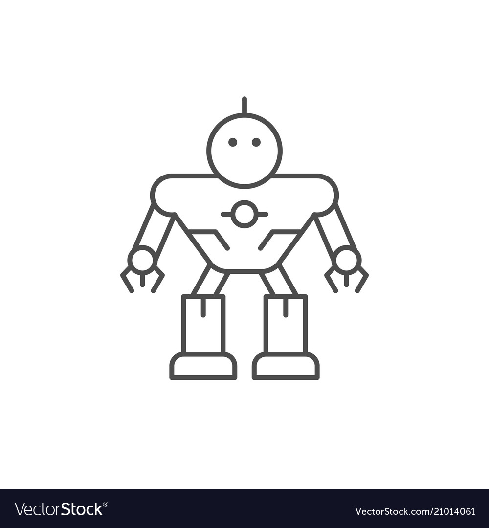 Robot line icon Royalty Free Vector Image - VectorStock
