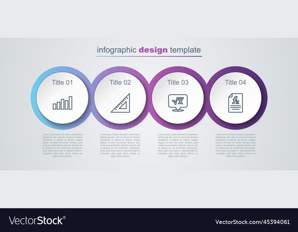 Set line graph schedule chart diagram triangular Vector Image