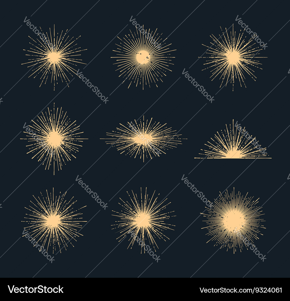 Sunburst Set Royalty Free Vector Image - VectorStock