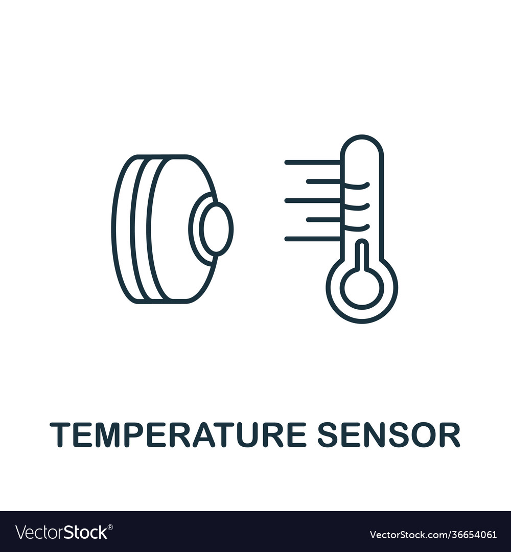 Temperature sensor icon simple element from Vector Image