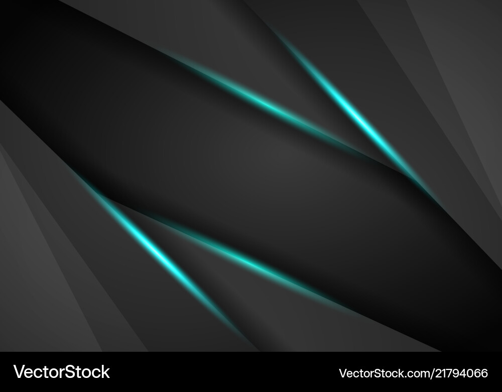 Abstract metallic black blue frame sport design Vector Image