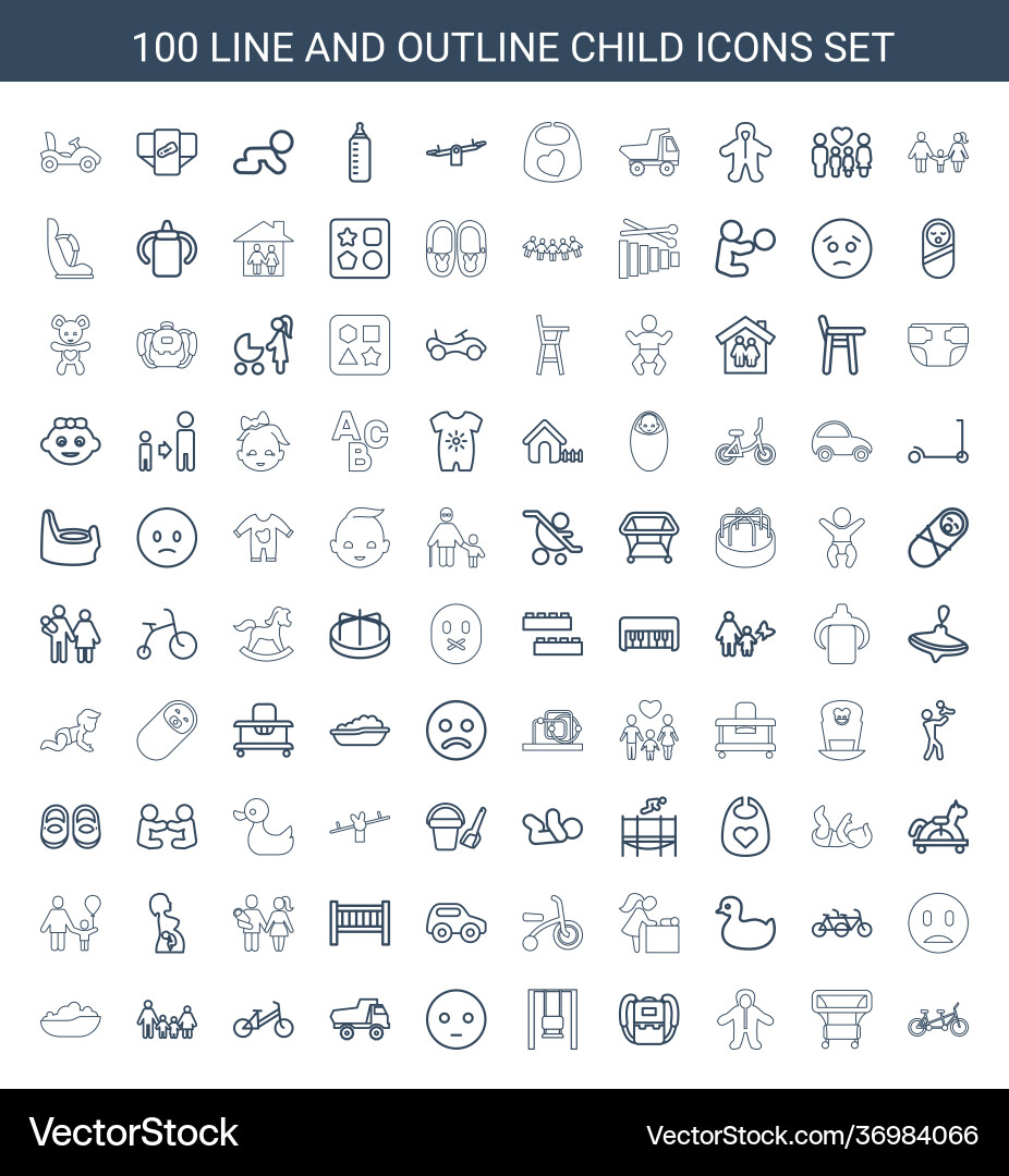 Child icons Royalty Free Vector Image - VectorStock
