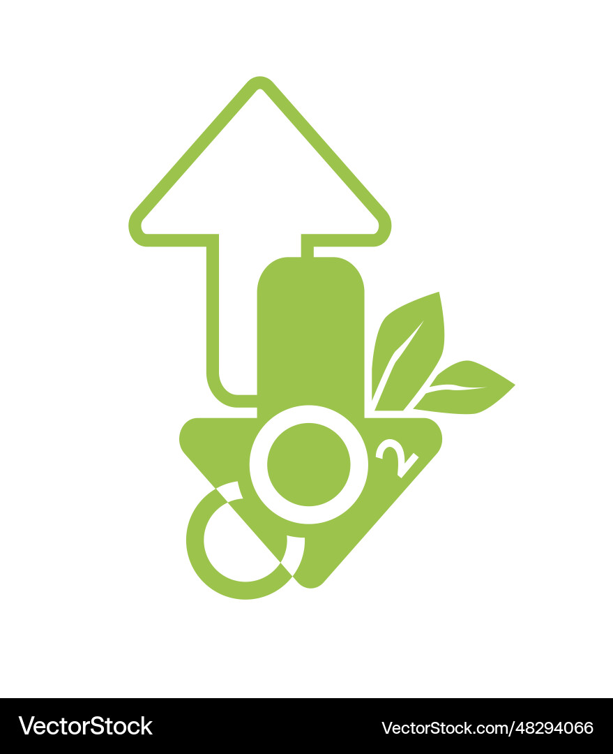 Co2 neutral icon carbon gas emission reduction Vector Image
