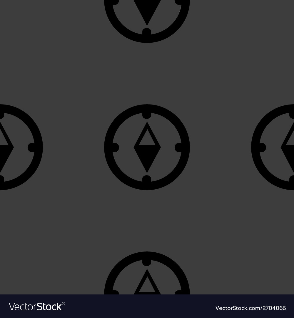 Compass web icon flat design seamless gray pattern