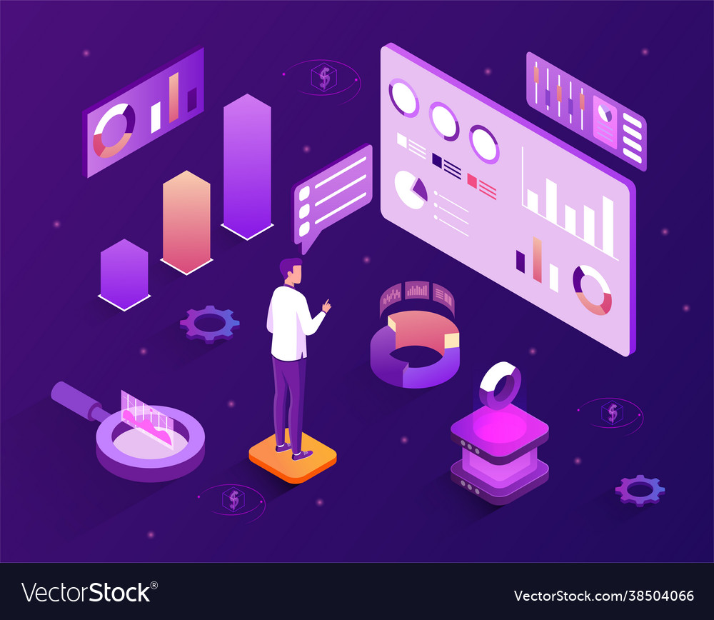 Concept data visualization Royalty Free Vector Image