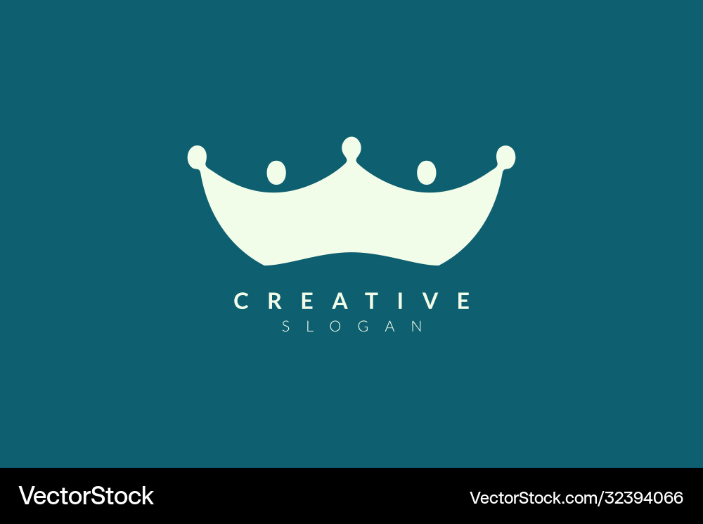 Crown logo design minimalist and modern Royalty Free Vector
