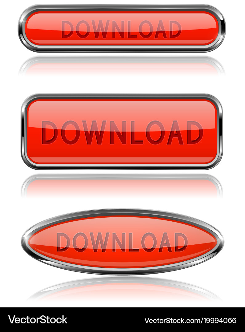 Download red buttons with metal frame Royalty Free Vector