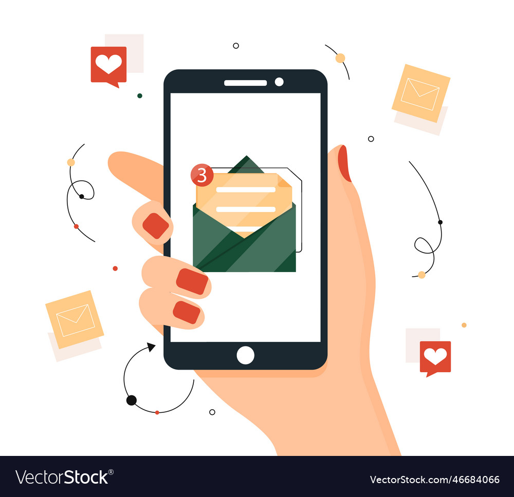 Email screen concept Royalty Free Vector Image