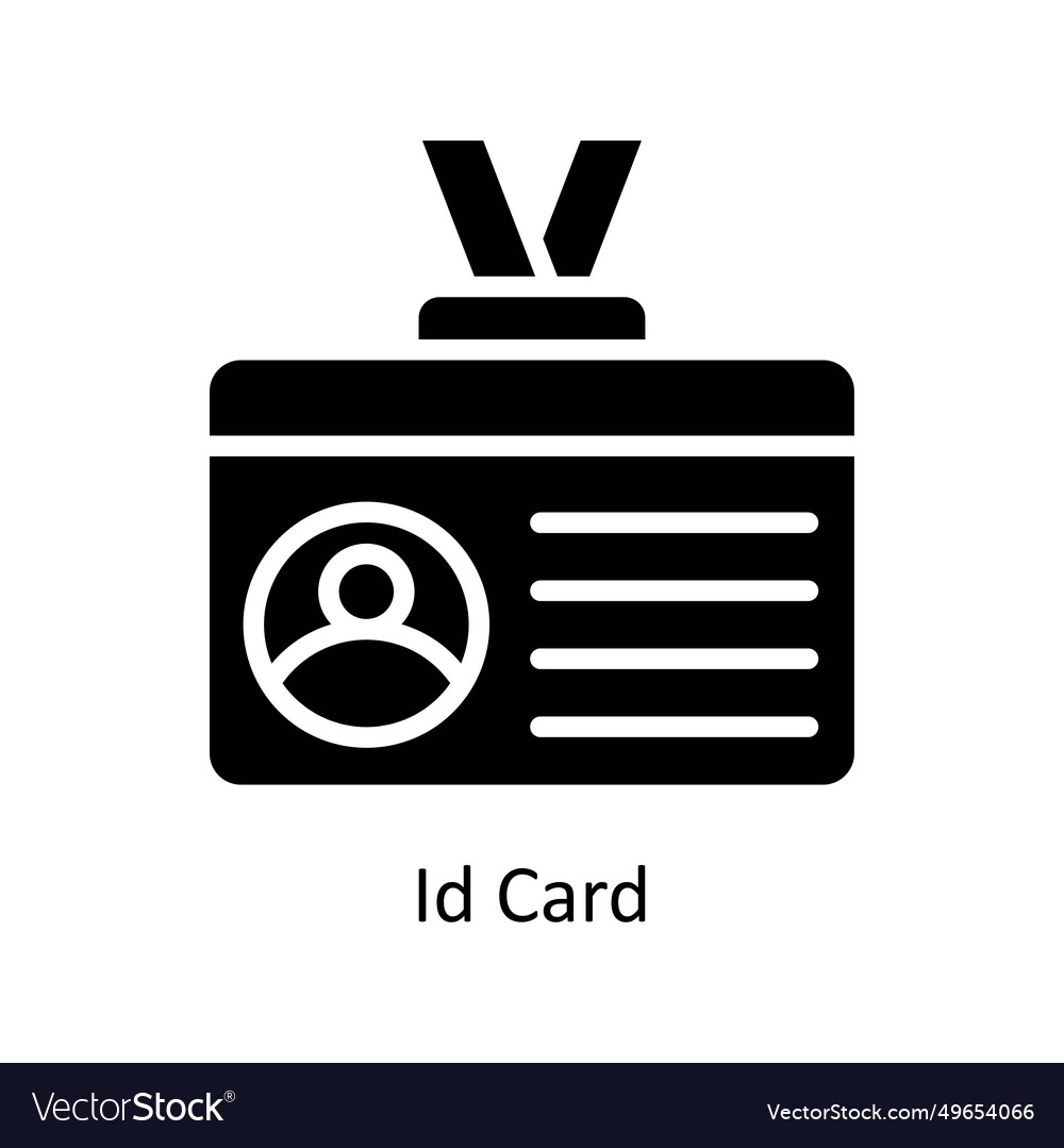 Id card solid icon design b Royalty Free Vector Image