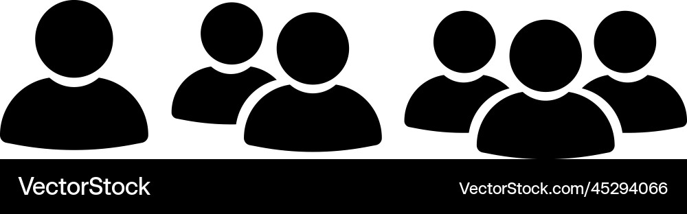 People group icon set team of worker user Vector Image