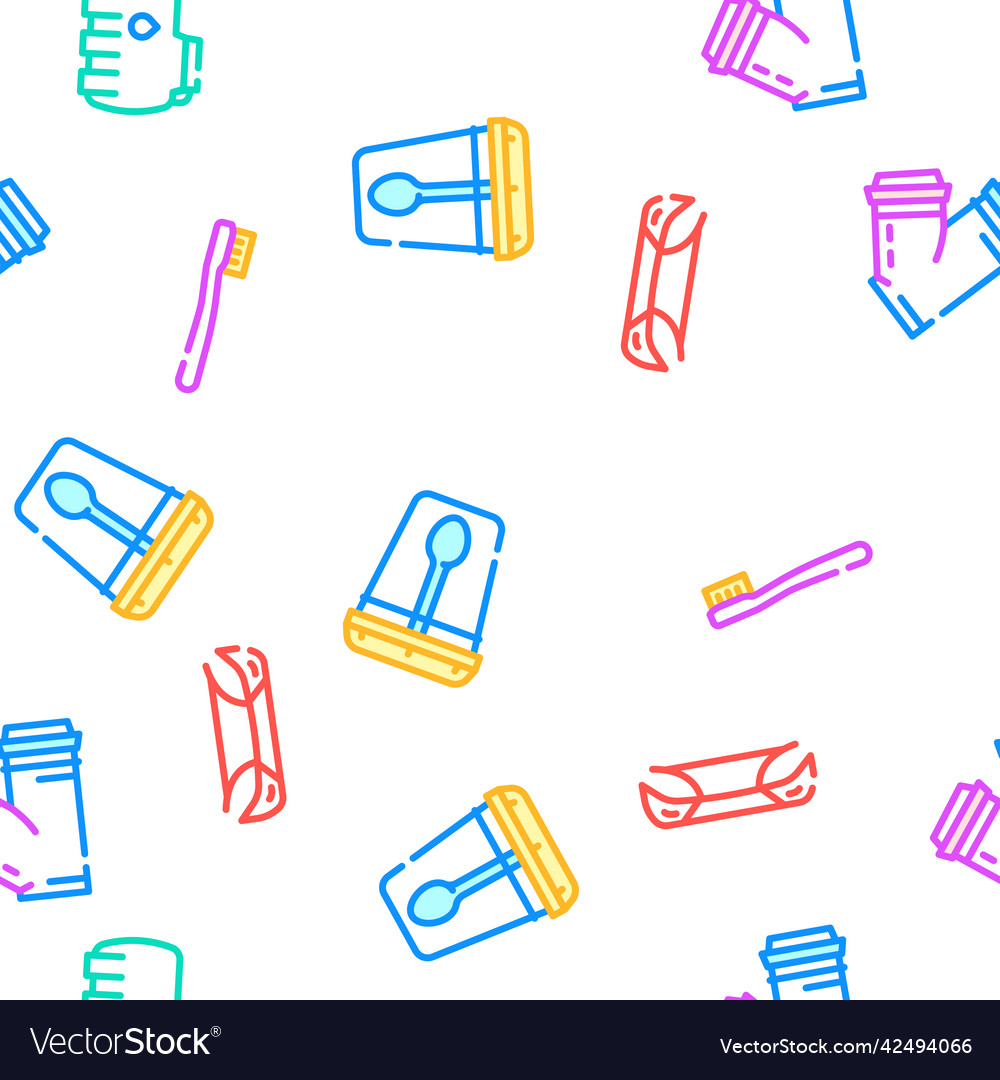 Plastic accessories seamless pattern Royalty Free Vector