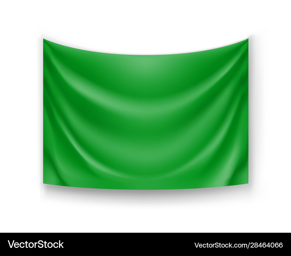 Realistic green banner for advertising Royalty Free Vector