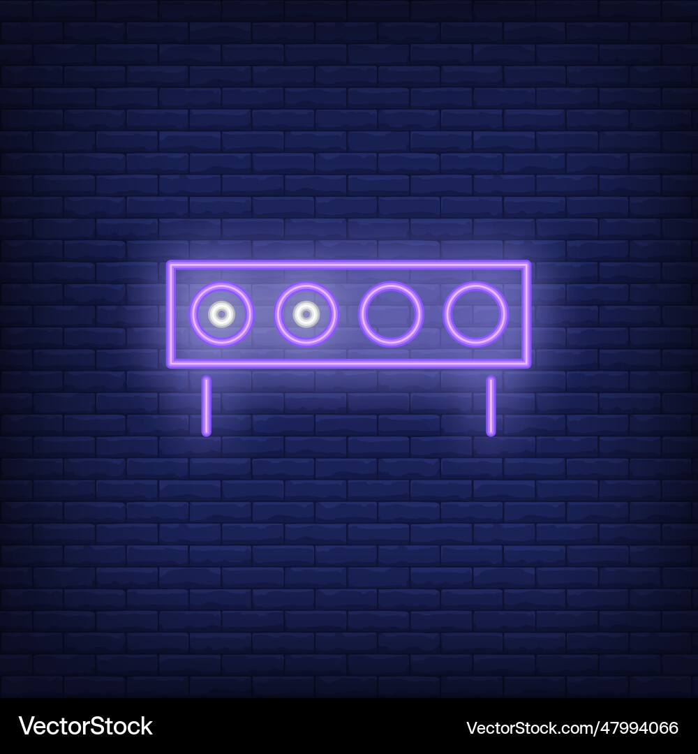 Sound bar neon sign Royalty Free Vector Image - VectorStock