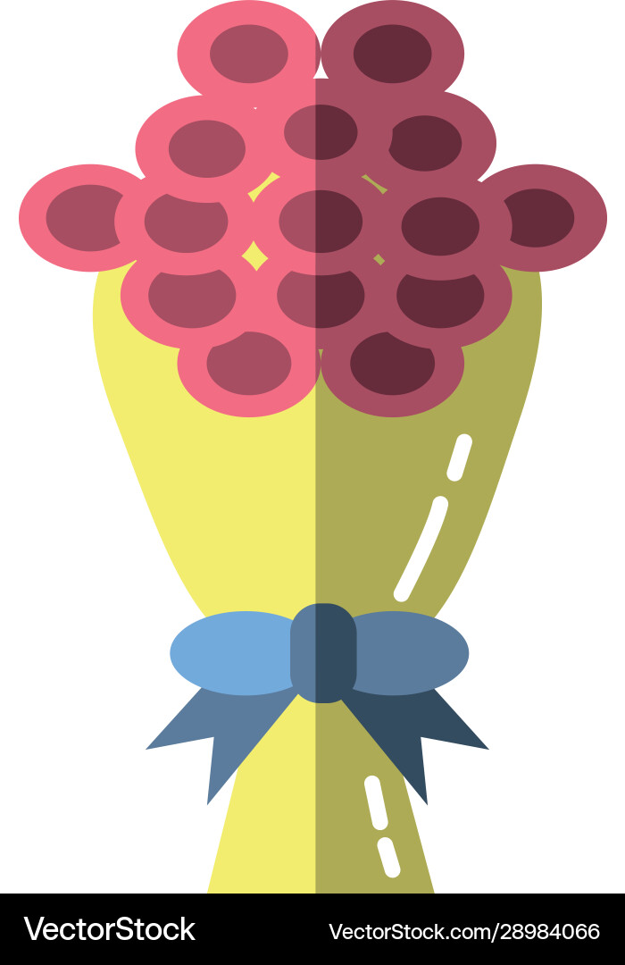 Valentines day roses bouquet icon Royalty Free Vector Image