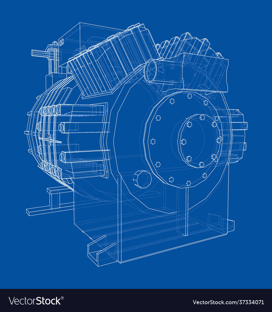 Air conditioning compressor Royalty Free Vector Image