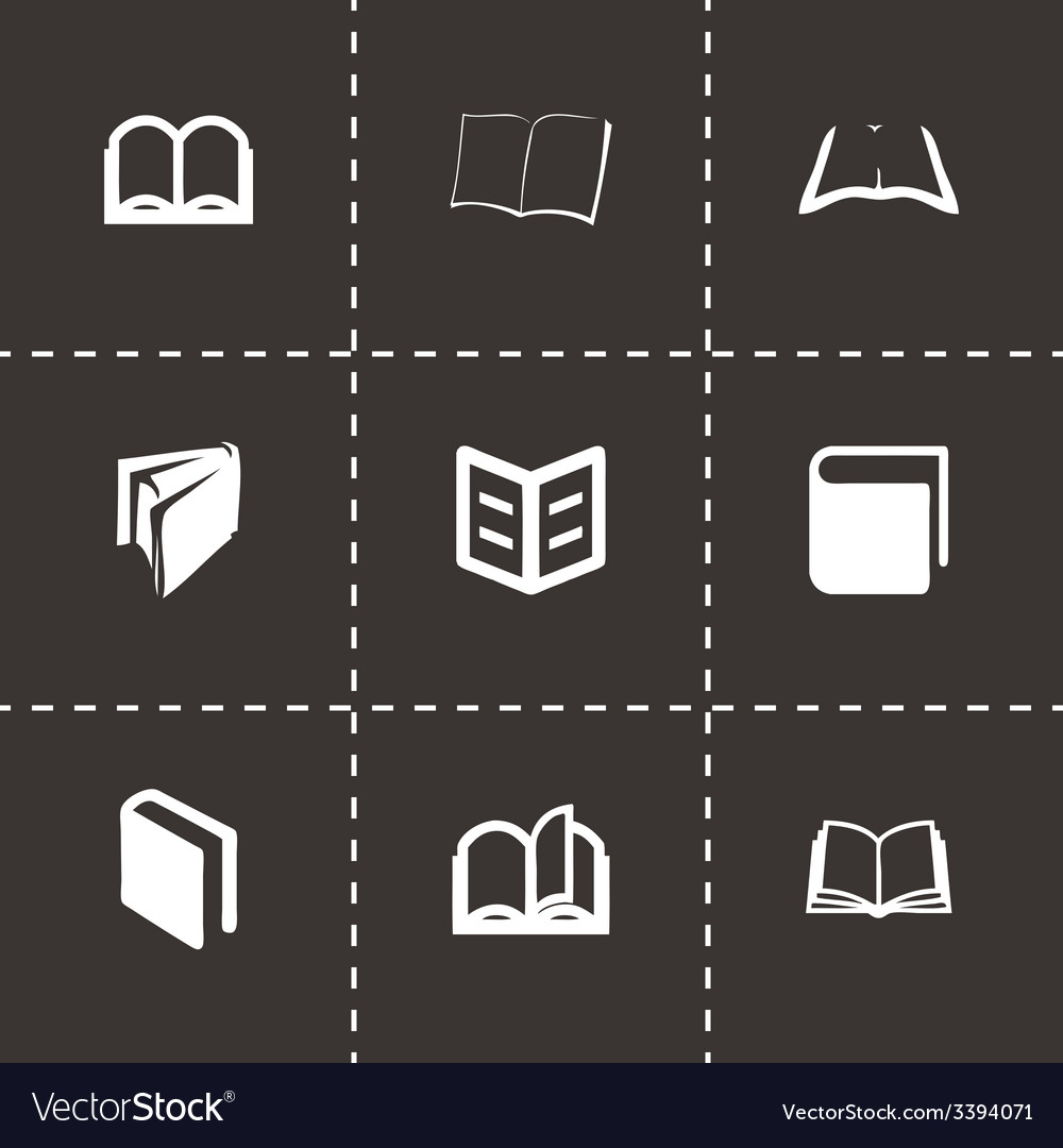Book icon set Royalty Free Vector Image - VectorStock