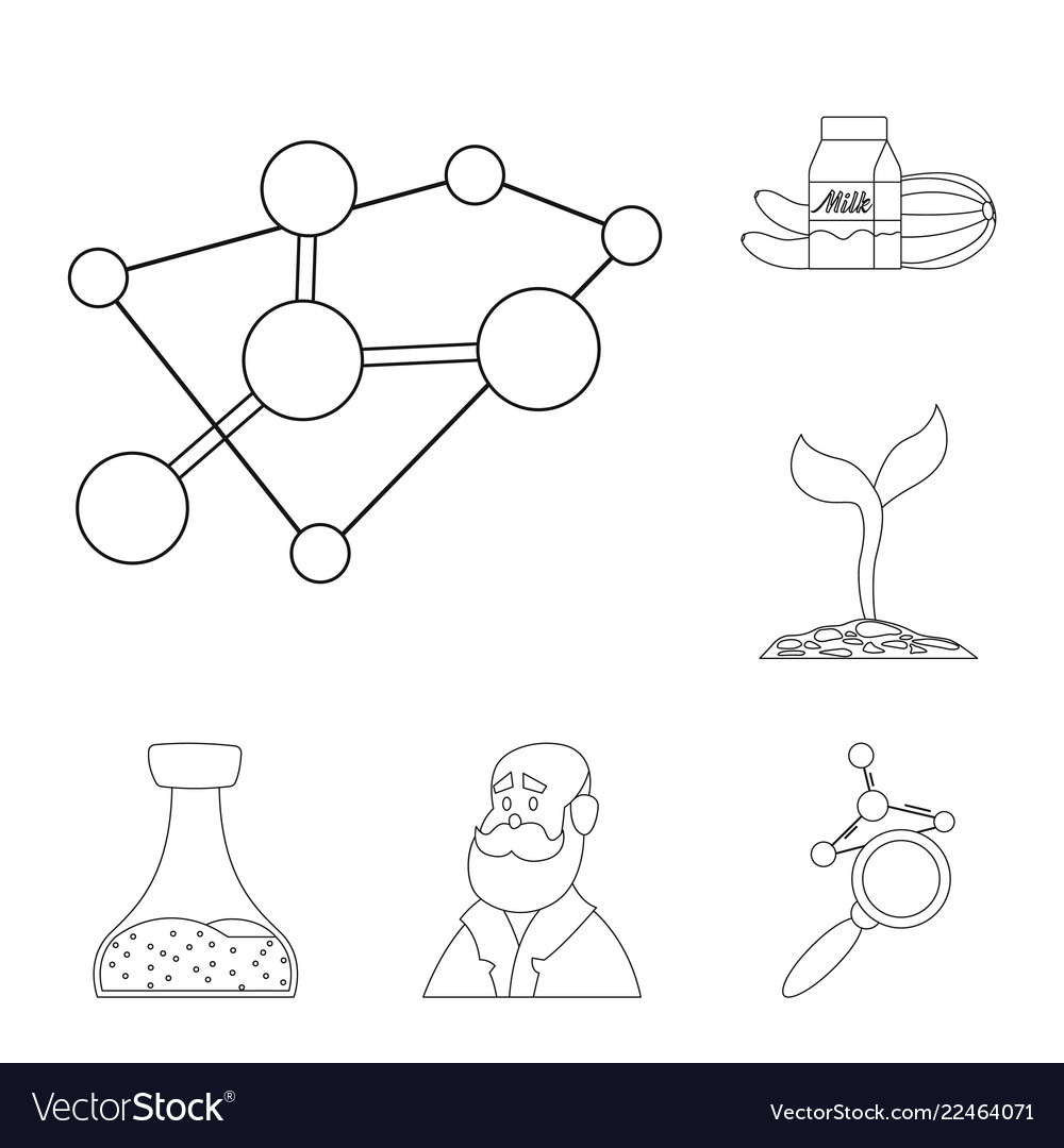 Design of and icon set Royalty Free Vector Image
