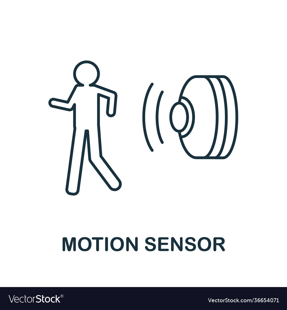 Motion sensor icon simple element from sensors Vector Image