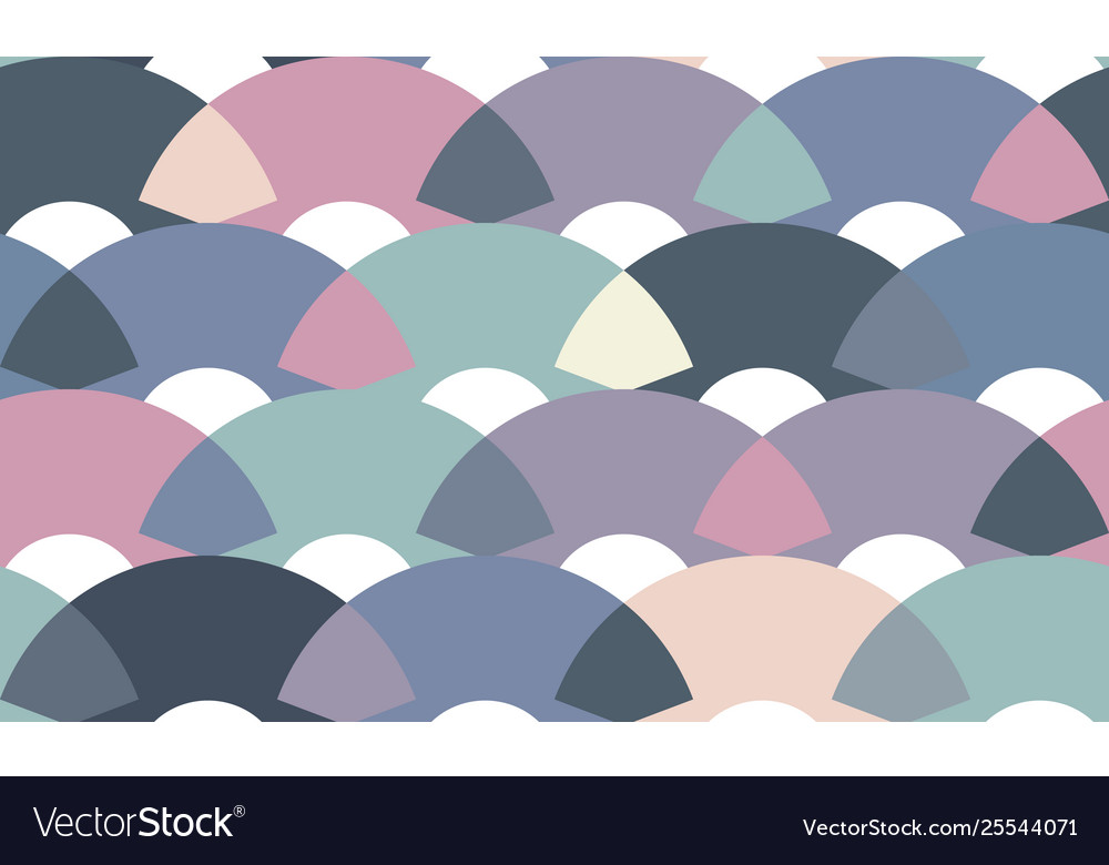 Seamless pattern colorful symmetry half circle Vector Image