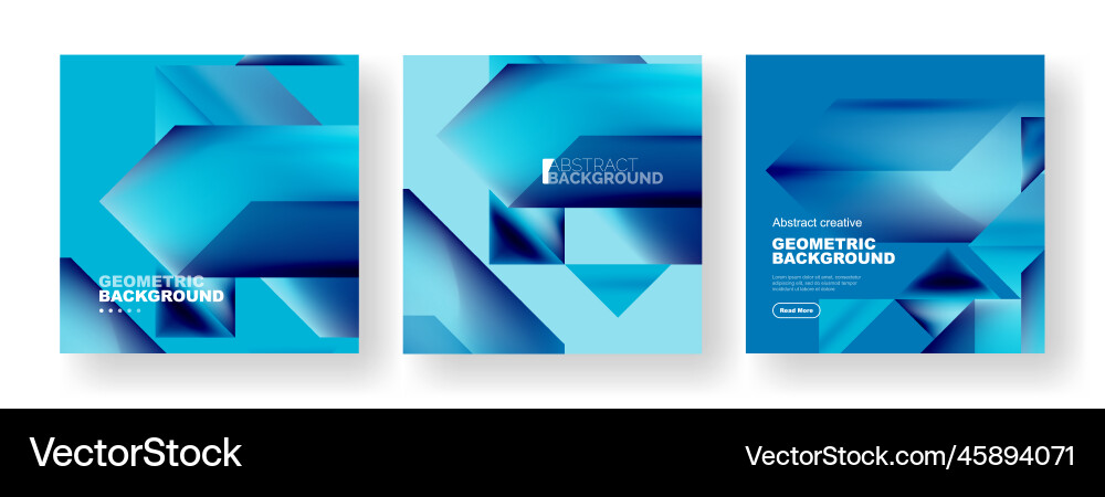 Set of abstract geometric poster Royalty Free Vector Image