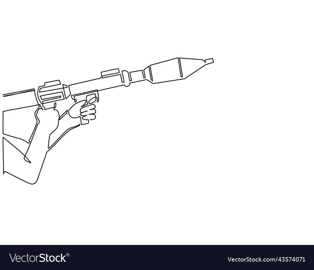 Single continuous line drawing hand holding Vector Image