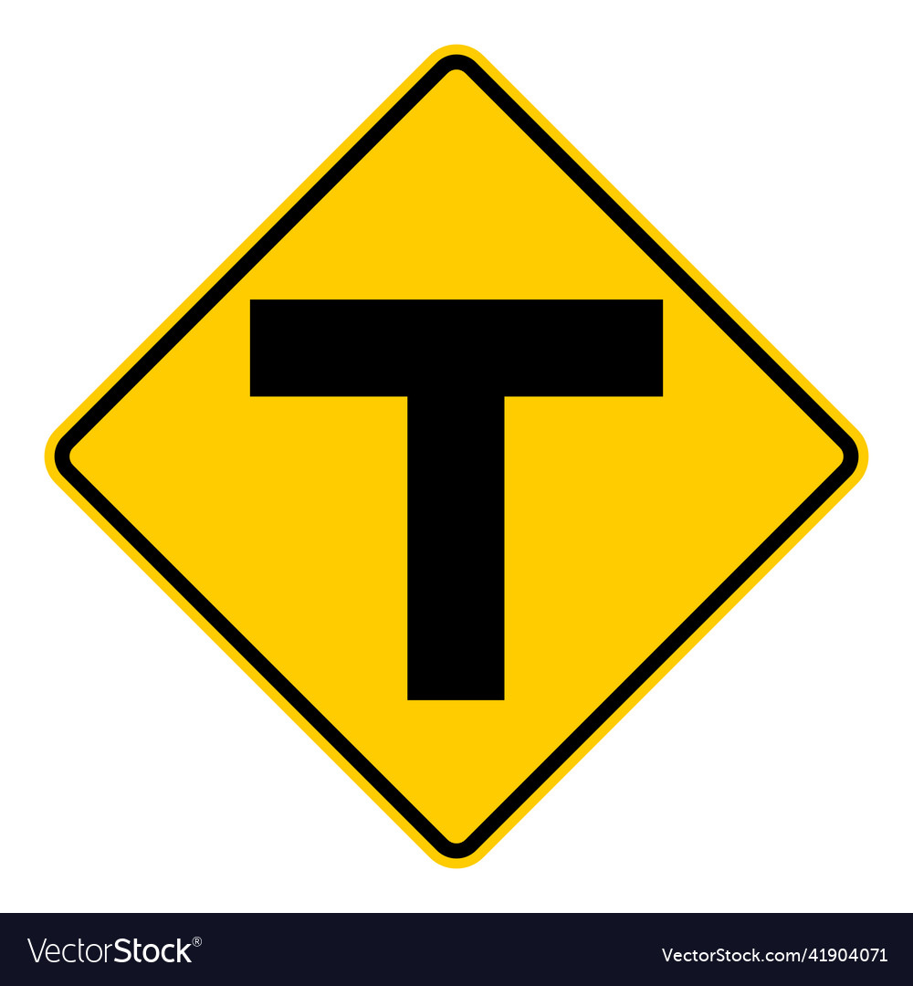 T junction Royalty Free Vector Image - VectorStock