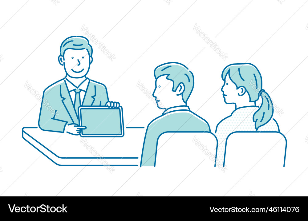 A meeting between salesperson and customer Vector Image