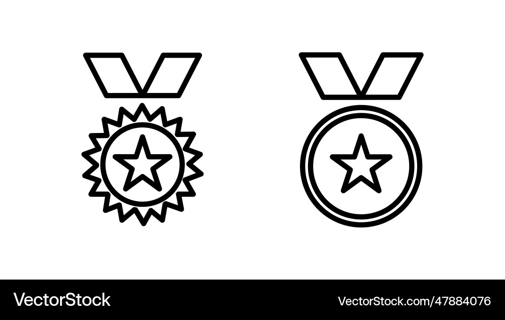 Achieve icon medal icon award certificate Vector Image