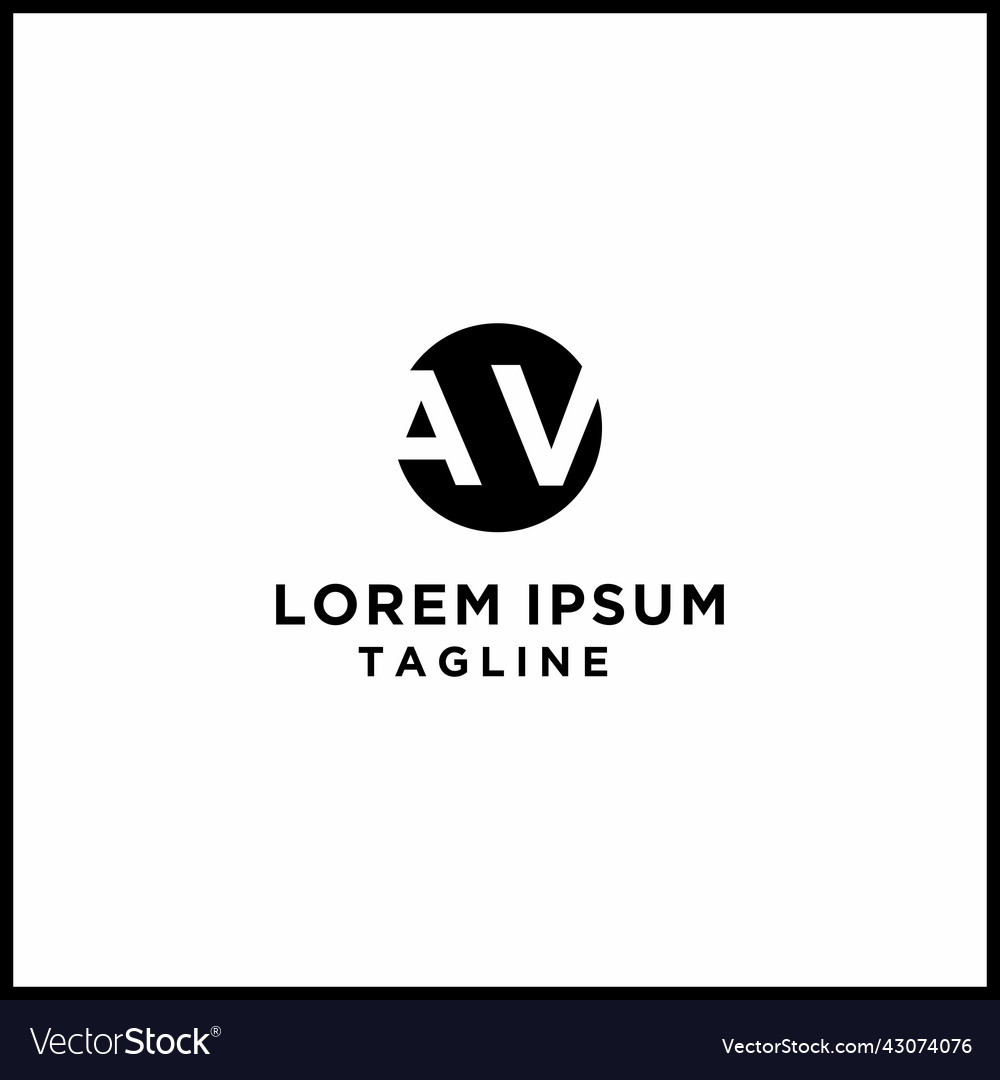 Av circle logo Royalty Free Vector Image - VectorStock
