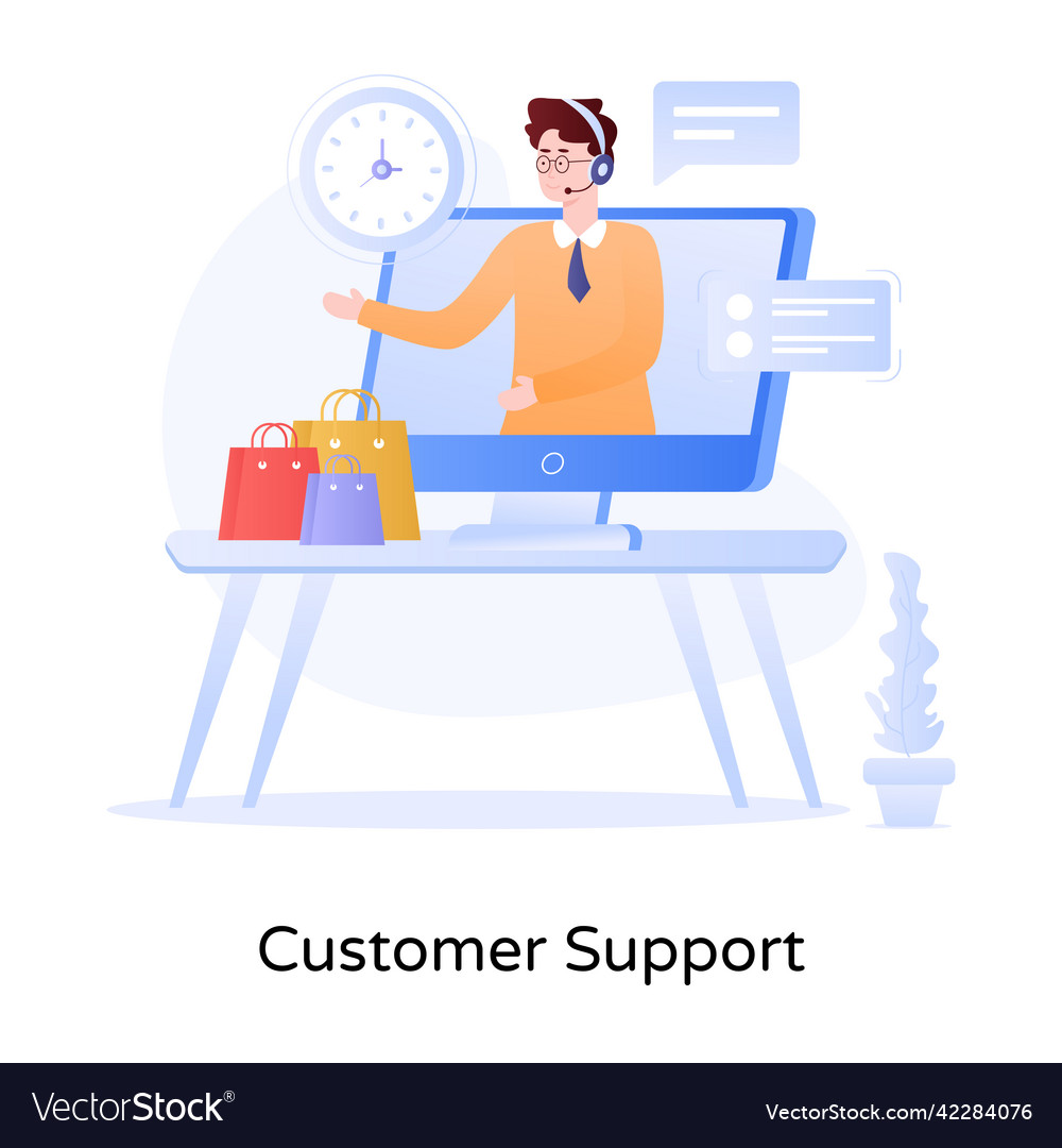 Customer support Royalty Free Vector Image - VectorStock