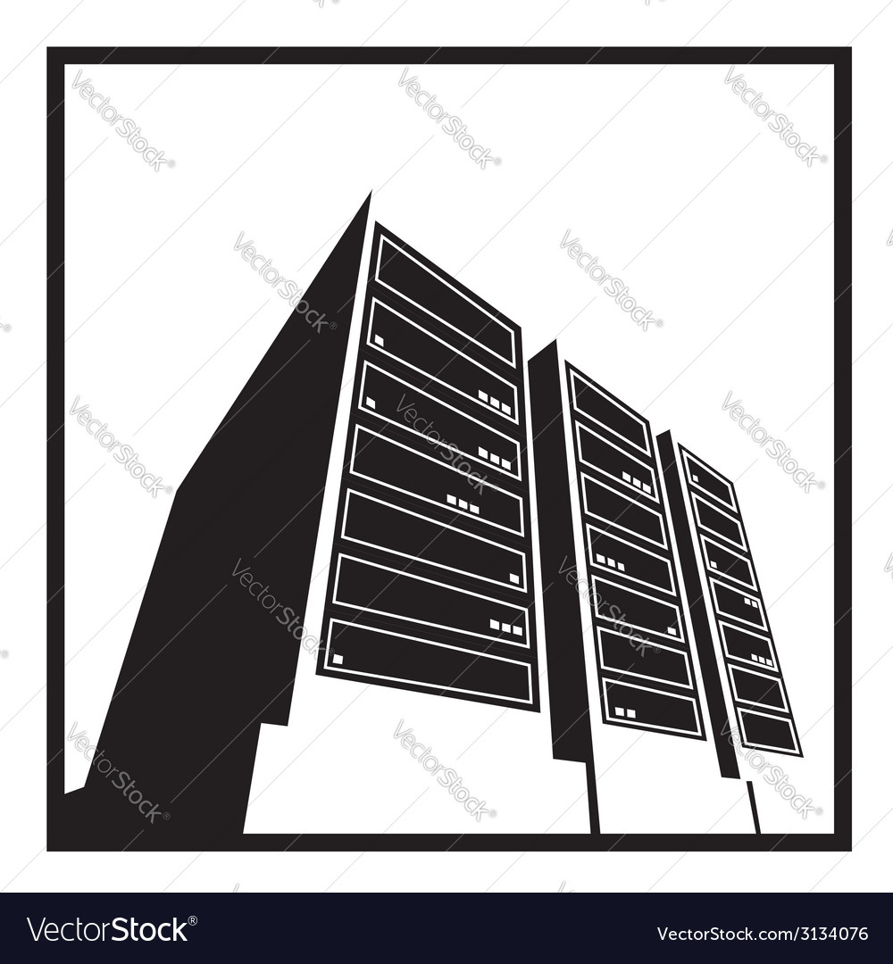 Data center white Royalty Free Vector Image - VectorStock