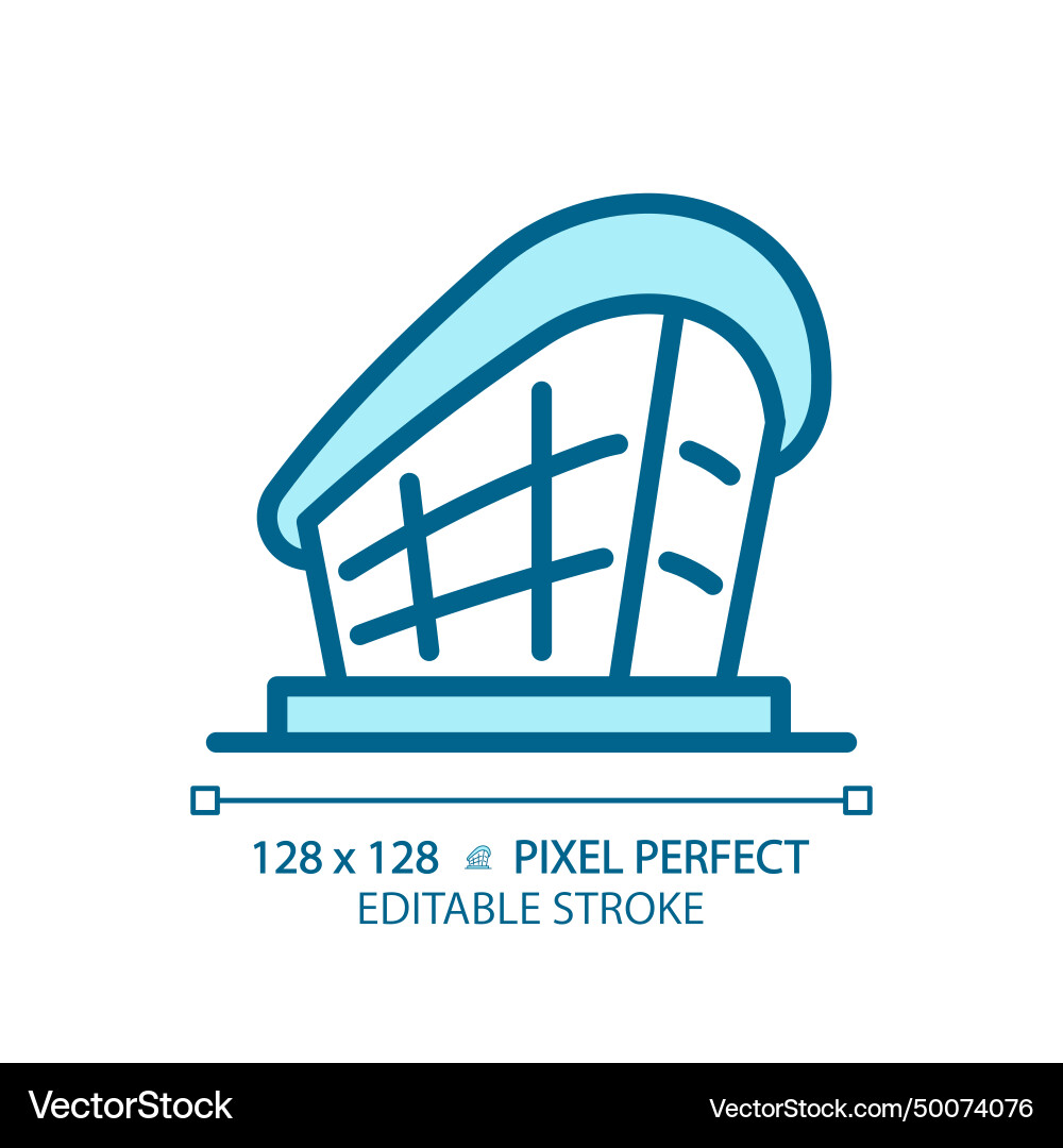 Dubai opera light blue icon Royalty Free Vector Image
