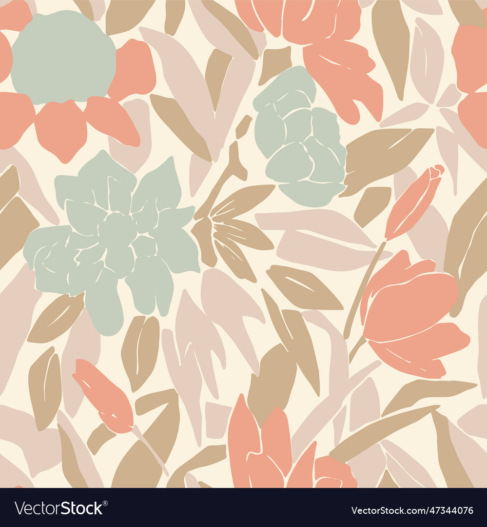 Flower botanical pattern Royalty Free Vector Image
