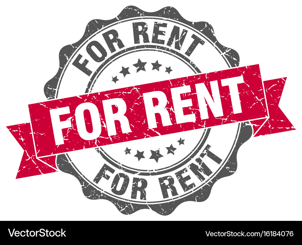 For rent stamp sign seal Royalty Free Vector Image