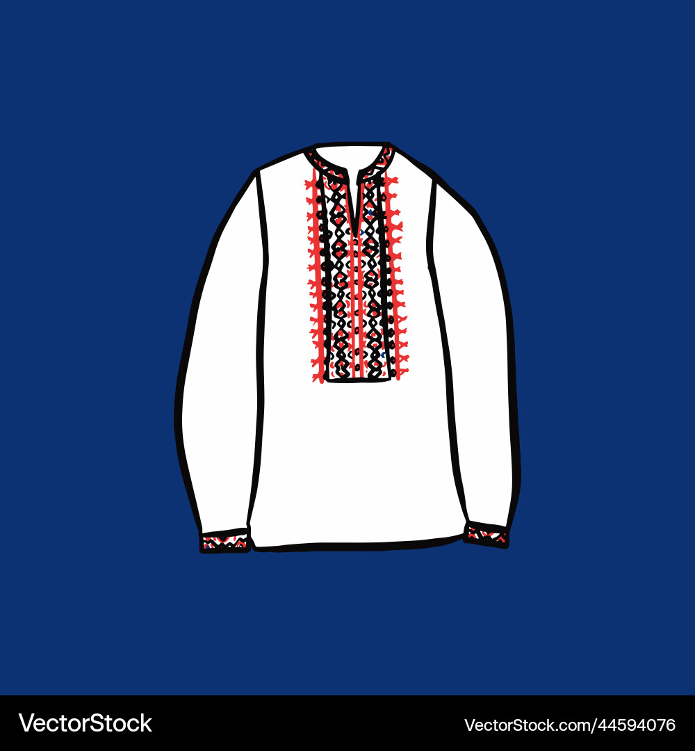 Man ukraine embroidery shirt Royalty Free Vector Image