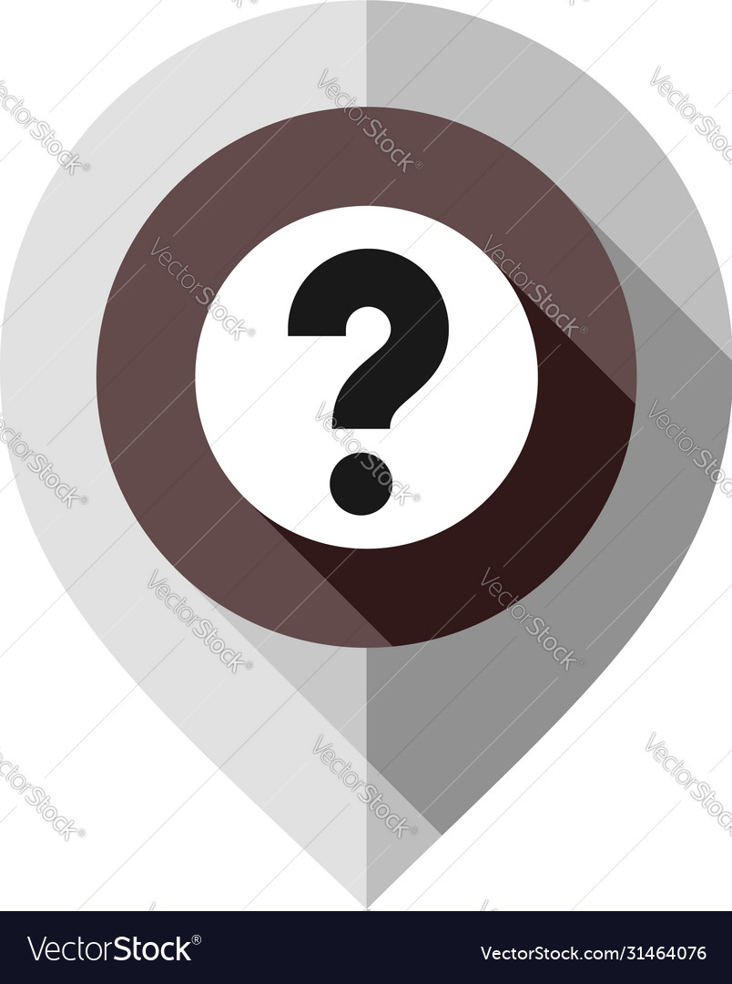 Map pin question mark gps pointer folded from Vector Image