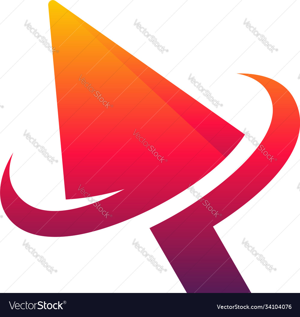 Online cursor logo designs cursor with swoosh Vector Image