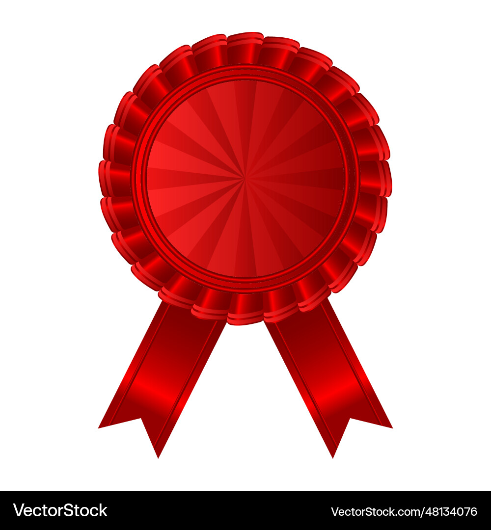 Red award badge isolated on white background Vector Image
