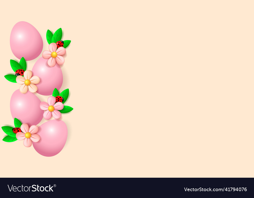 Vertical easter border Royalty Free Vector Image