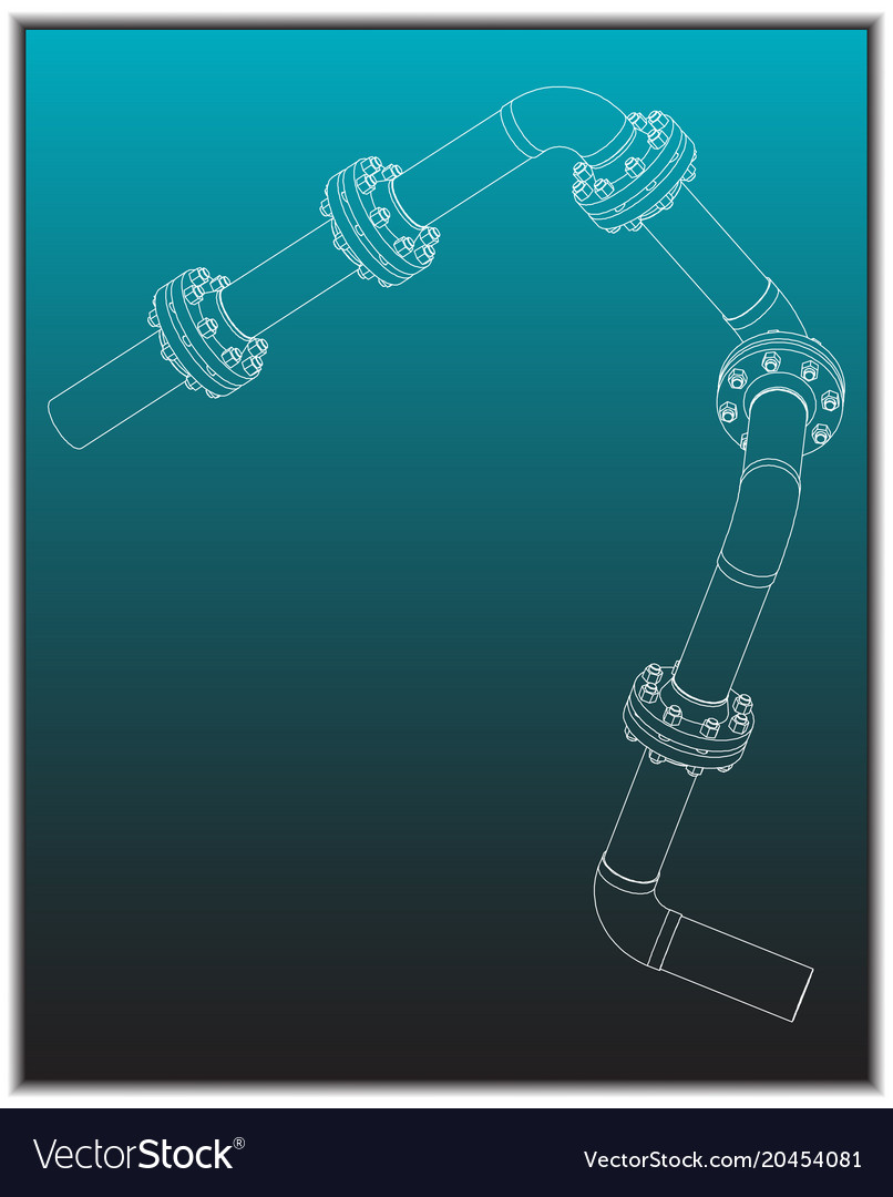 3d model of an pipeline Royalty Free Vector Image