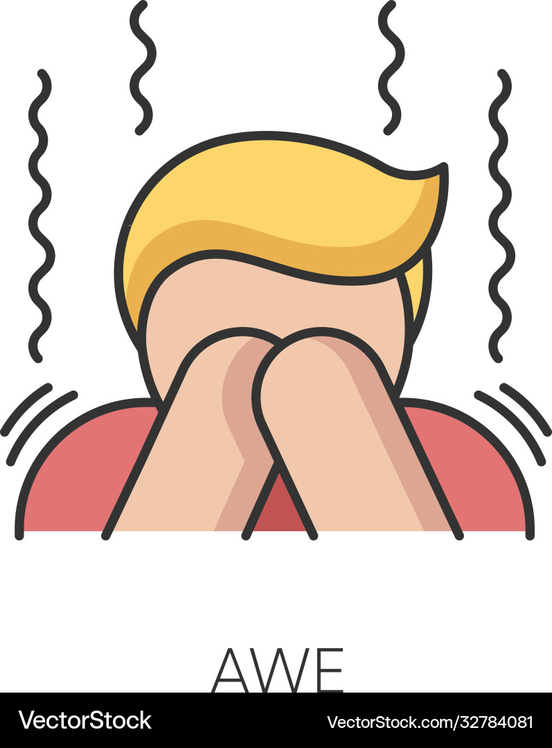 Awe rgb color icon Royalty Free Vector Image - VectorStock