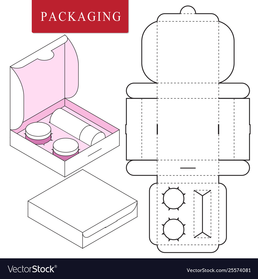 Boxpackage template isolated Royalty Free Vector Image