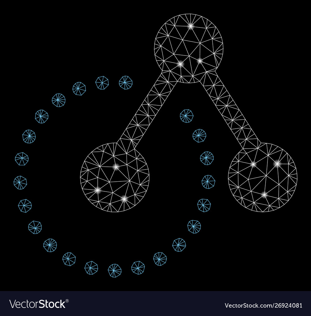 Bright mesh wire frame structure analysis Vector Image