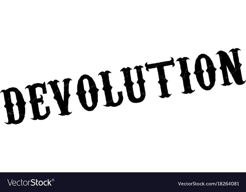 Devolution rubber stamp Royalty Free Vector Image