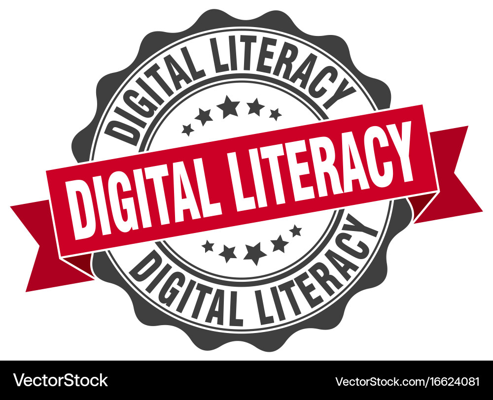 Digital literacy stamp sign seal Royalty Free Vector Image
