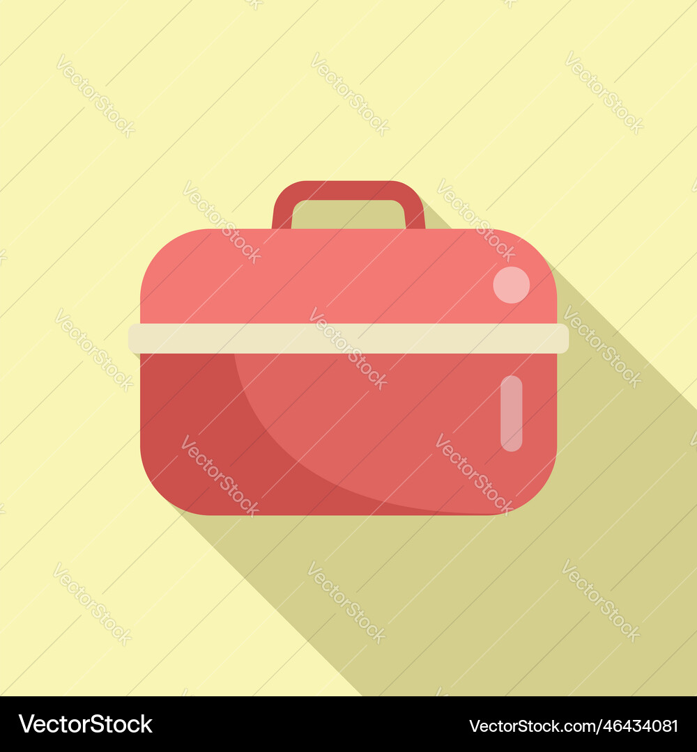 Food tray icon flat lunch box Royalty Free Vector Image
