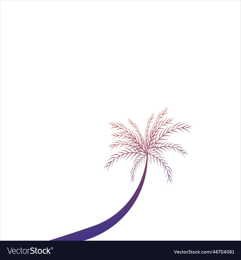 Gradient palm tree Royalty Free Vector Image - VectorStock