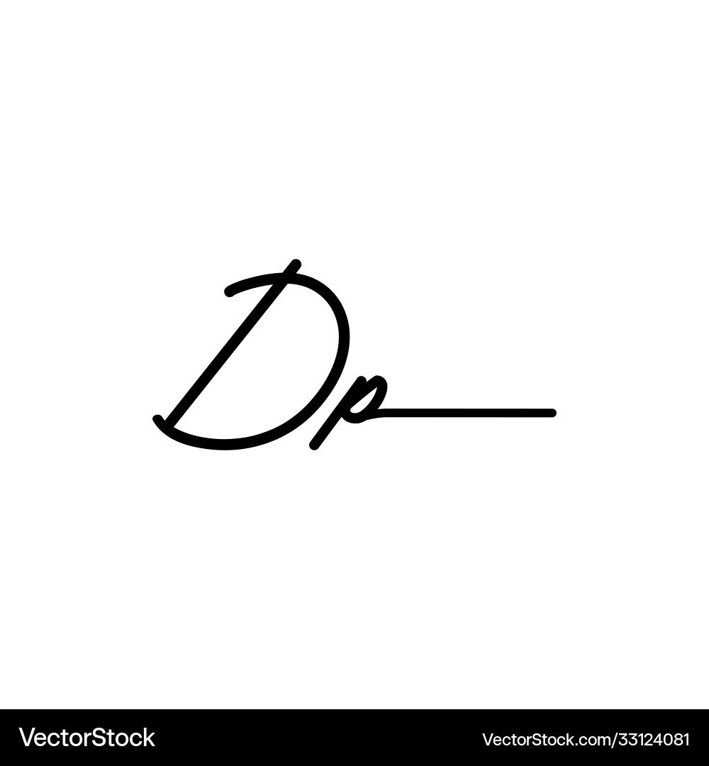 Letter dp signature logo template Royalty Free Vector Image
