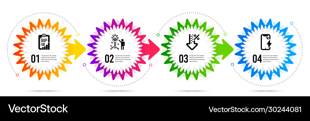 Low percent checklist and smartphone charging Vector Image