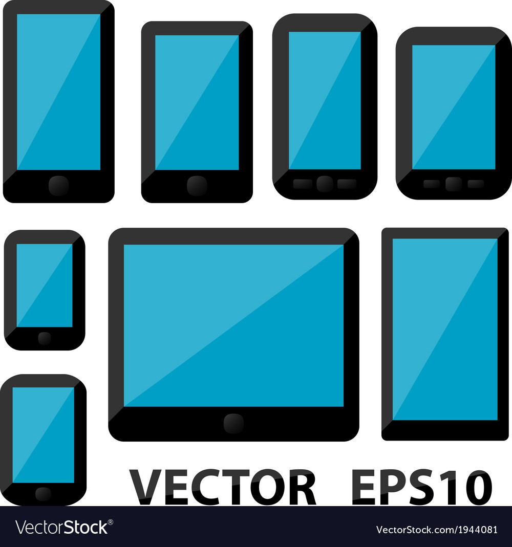 Smartphones and tablets Royalty Free Vector Image